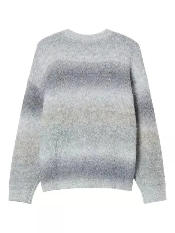 Izzue Striped Pullover Sweater - Grey