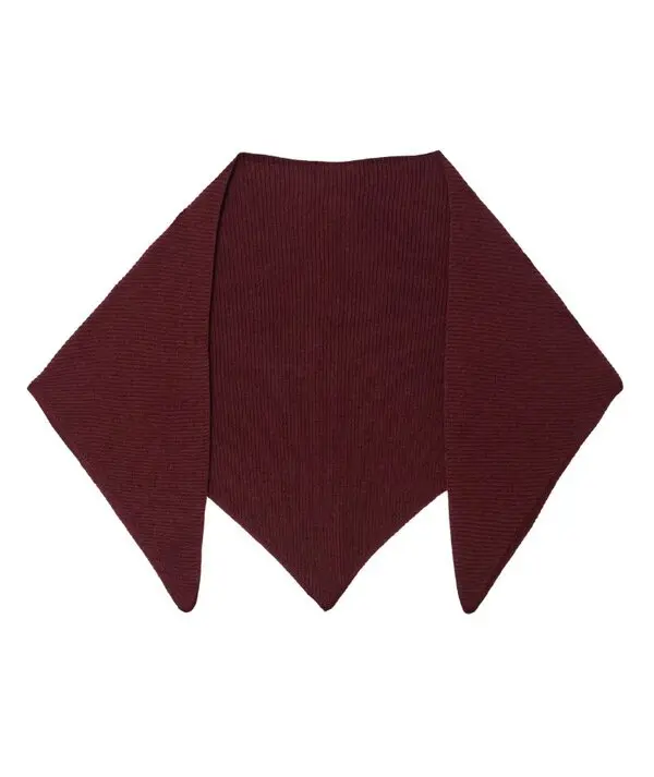 Daughter Fionn Ribbed Cashmere Scarf - Burgundy