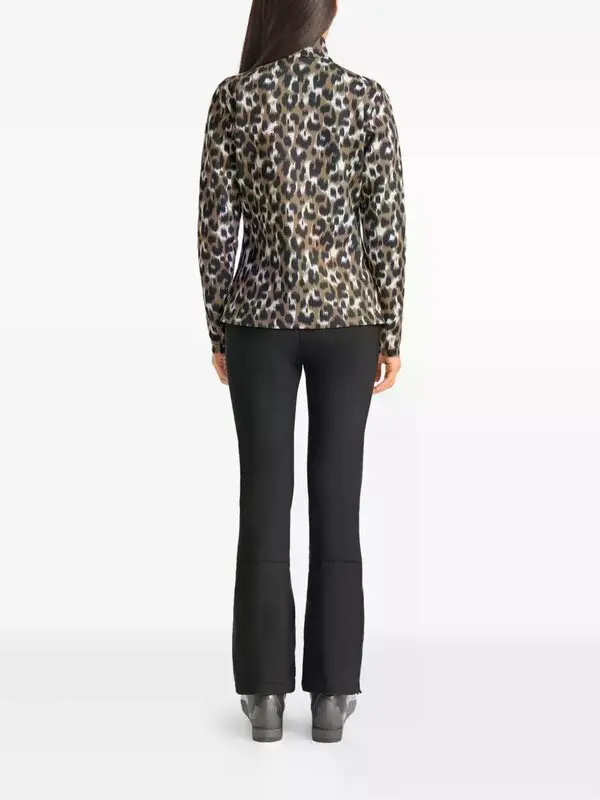 Fusalp Leopard-print High-neck Ski Top - Brown