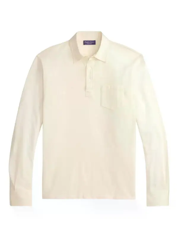 Ralph Lauren Purple Label Patch-pocket Polo Shirt - Neutrals
