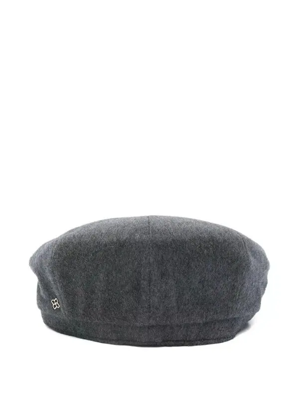Tagliatore Wool Beret With Logo Charm