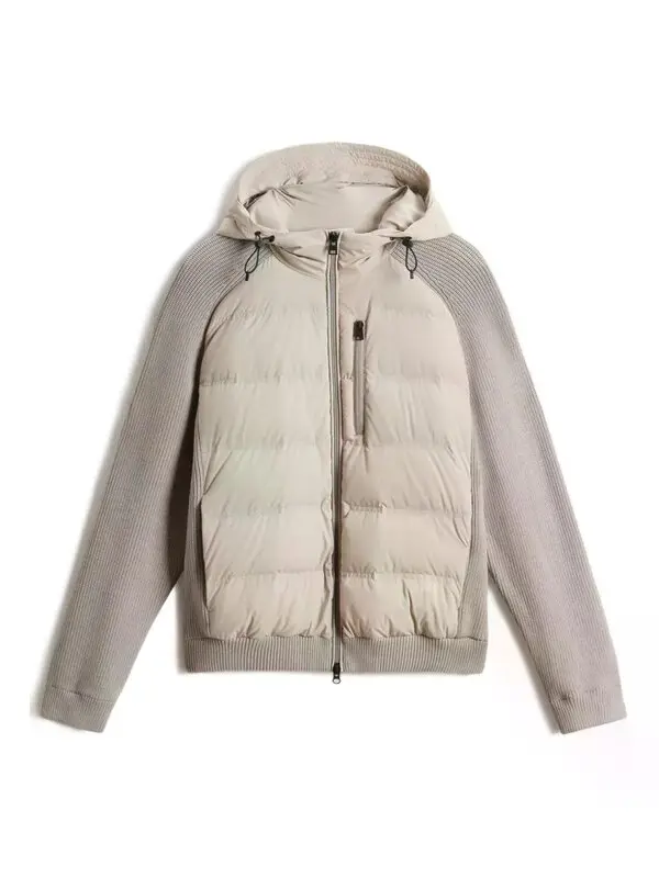 Woolrich Quilted Knitted-panel Coat