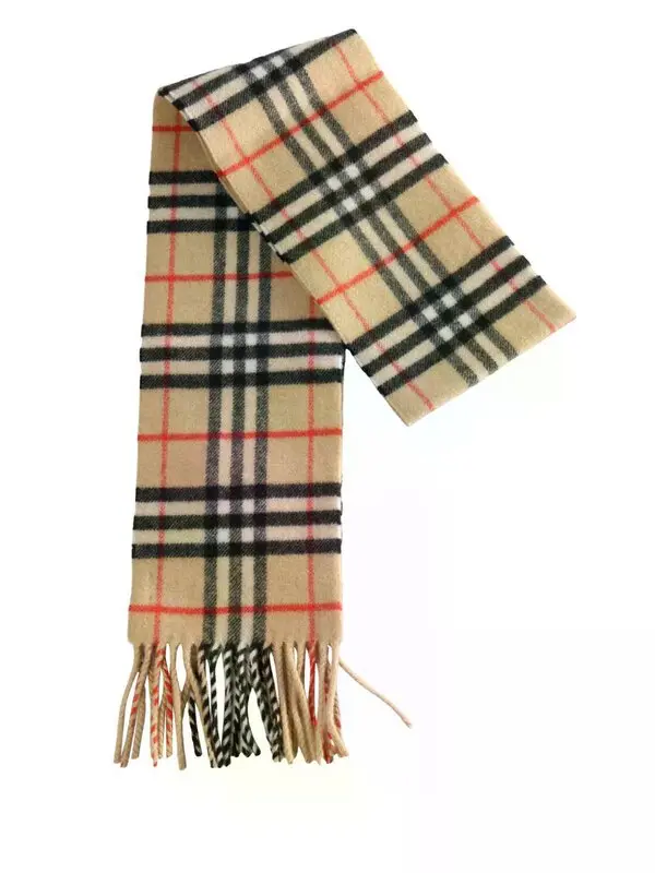 Burberry Check-fringe Scarf - Neutrals