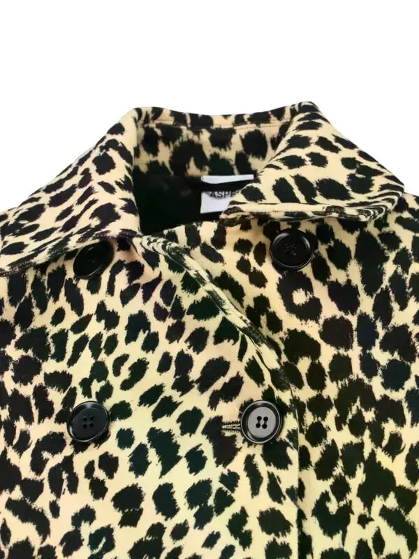 Aspesi Leopard Print Double-breasted Coat