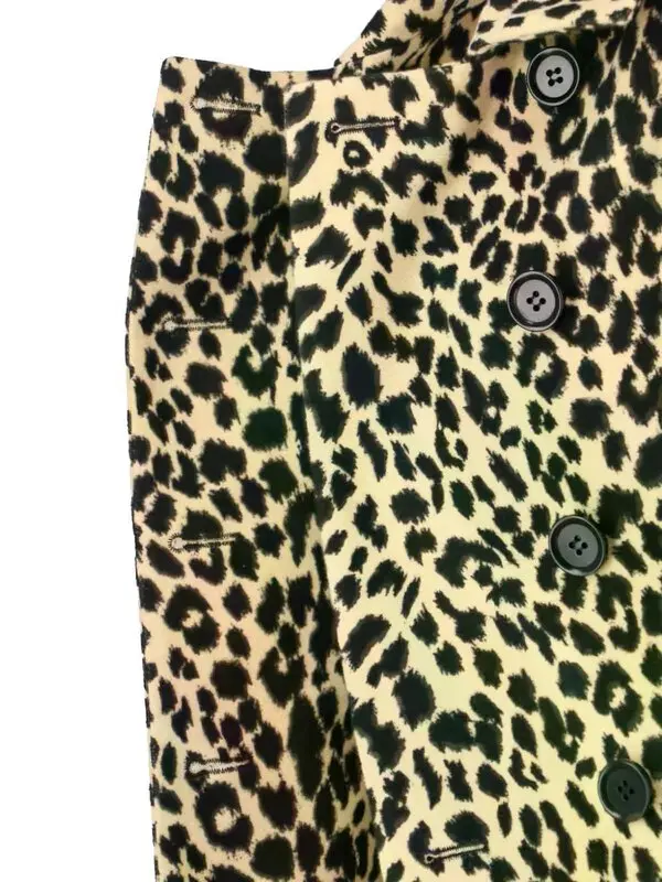 Aspesi Leopard Print Double-breasted Coat