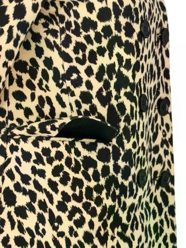 Aspesi Leopard Print Double-breasted Coat