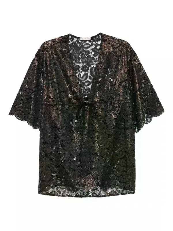 Agent Provocateur Trixa Metallic Lace Top