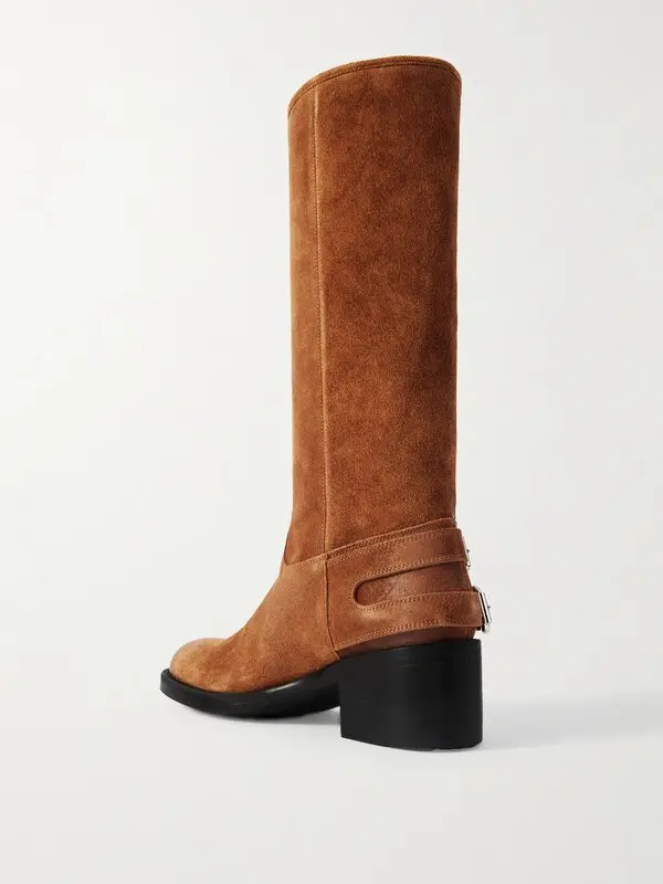Chloé Buckled Suede Boots