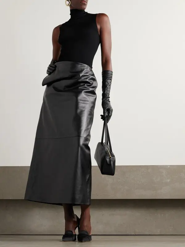 Magda Butrym Leather Maxi Skirt