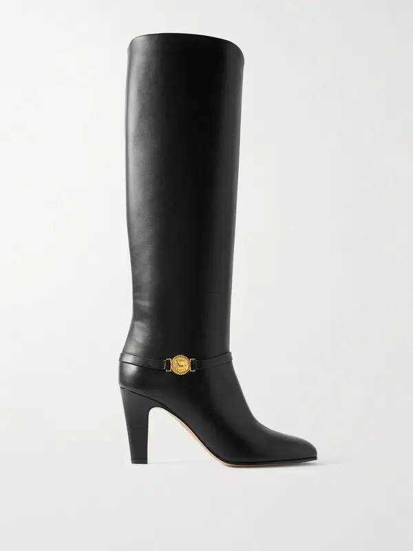 Chloé Eve Embellished Leather Knee Boots