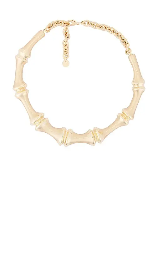 Cult Gaia Bambu Necklace In Metallic Gold - Brushed Brass