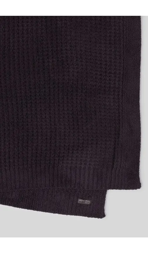 Barefoot Dreams Cozychic Waffle Throw In Chocolate,black - Umber