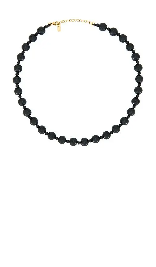 CENDRE Constance Necklace - Black Gaate