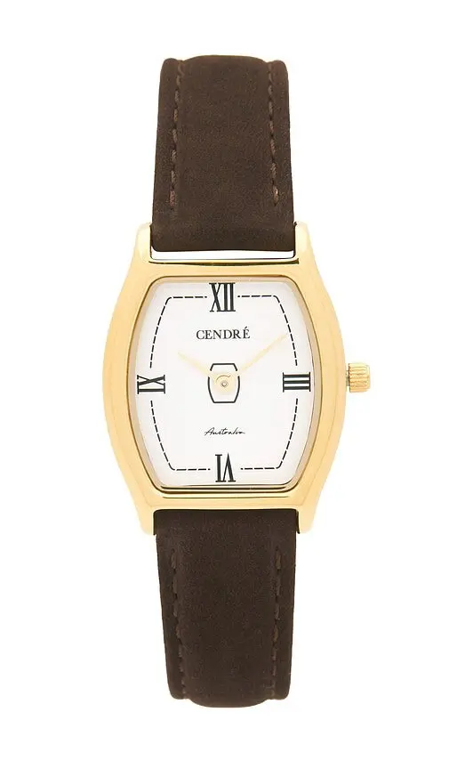CENDRE London Watch - White & Chocolate Suede