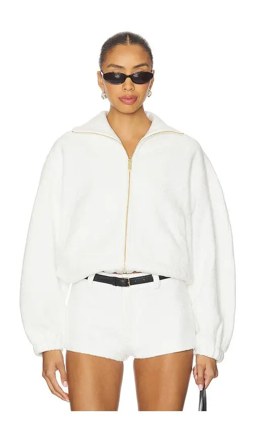 Amanda Uprichard Como Bomber Jacket - Ivory