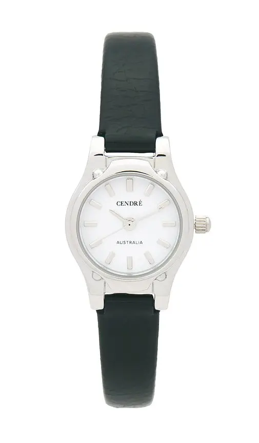 CENDRE Isobel Watch - Silver & Black Crinkle