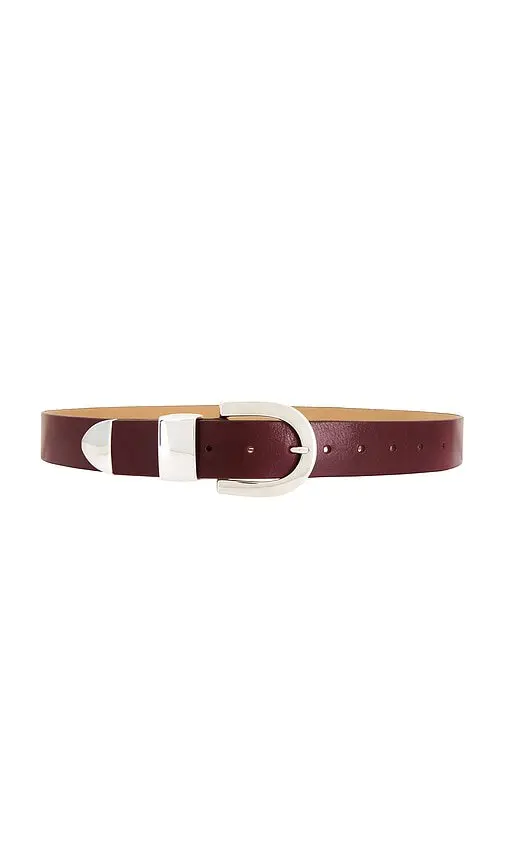 BLACK SUEDE STUDIO Mena Leather Belt - Bordeaux
