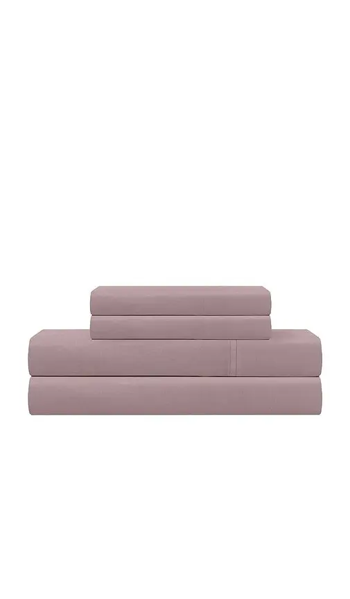Barefoot Dreams King Washed Bamboo Sheet Set In Mauve - Terra