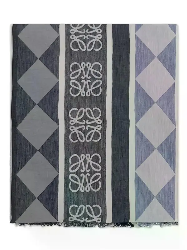 Loewe Geometric-anagram Scarf - Blue