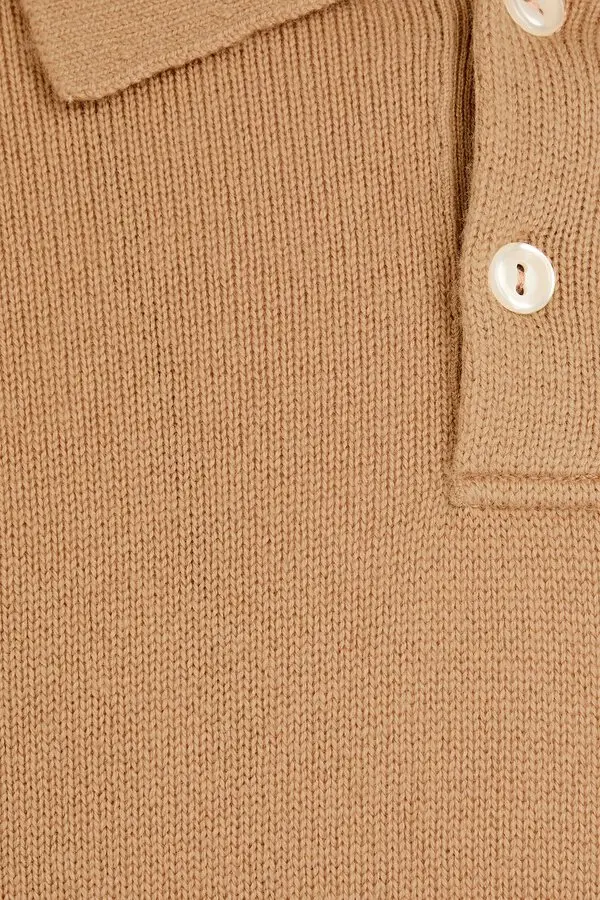 Sandro Wool And Cashmere-blend Polo Sweater