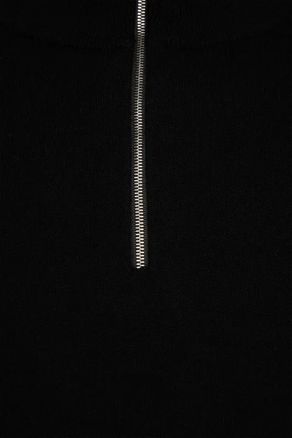 Sandro Knitted Half-zip Sweater - Black