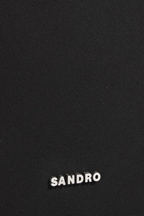 Sandro Leather-Trimmed Shell Wash Bag
