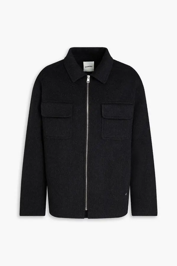 Sandro Woolblend Felt Overshirt