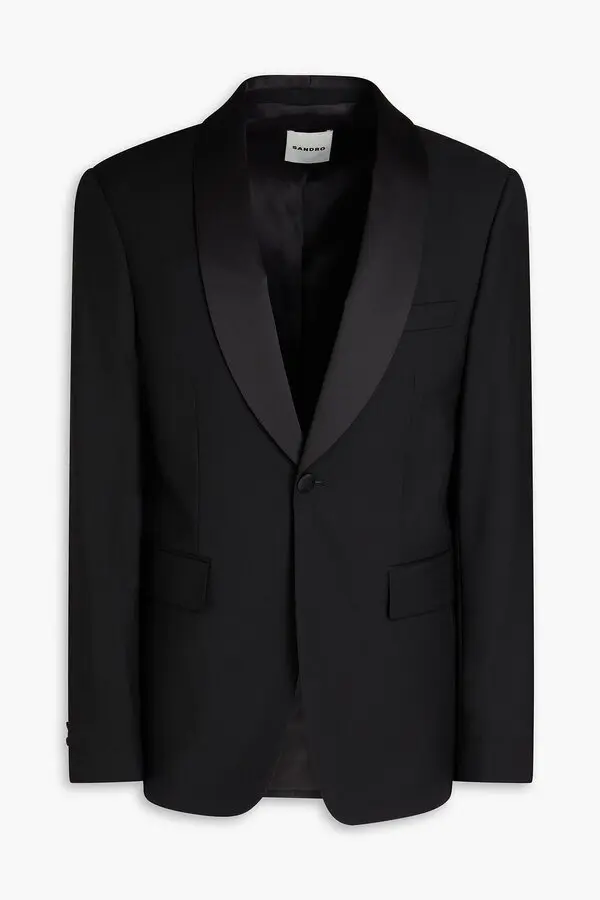 Sandro Wool And Mohairblend Tuxedo Jacket