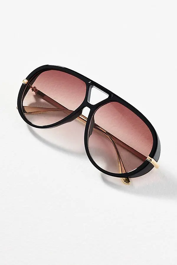 Eyeking Oversized Aviator Sunglasses - Black - 17% Off  display picture 1