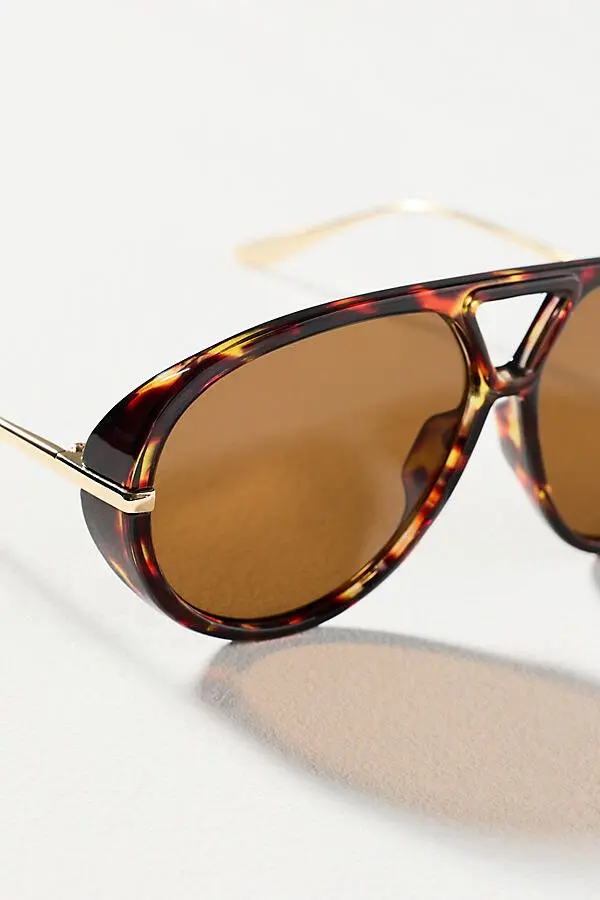 EYEKING Oversized Aviator Sunglasses - Tortoise