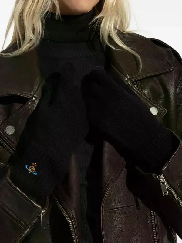 VIVIENNE WESTWOOD Orb-embroidered Gloves