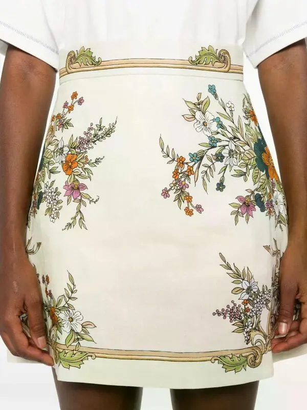 ALEMAIS Floral-print Mini Skirt