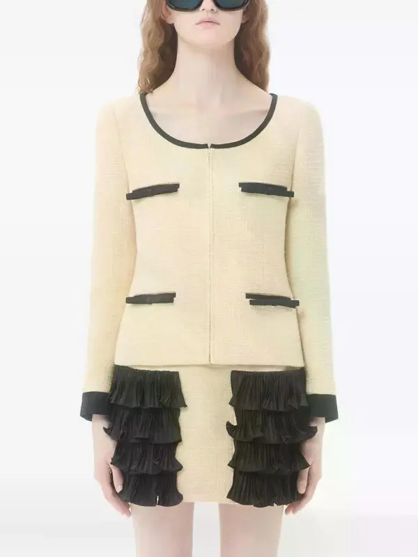 Valentino Garavani Bow-detail Tweed Jacket