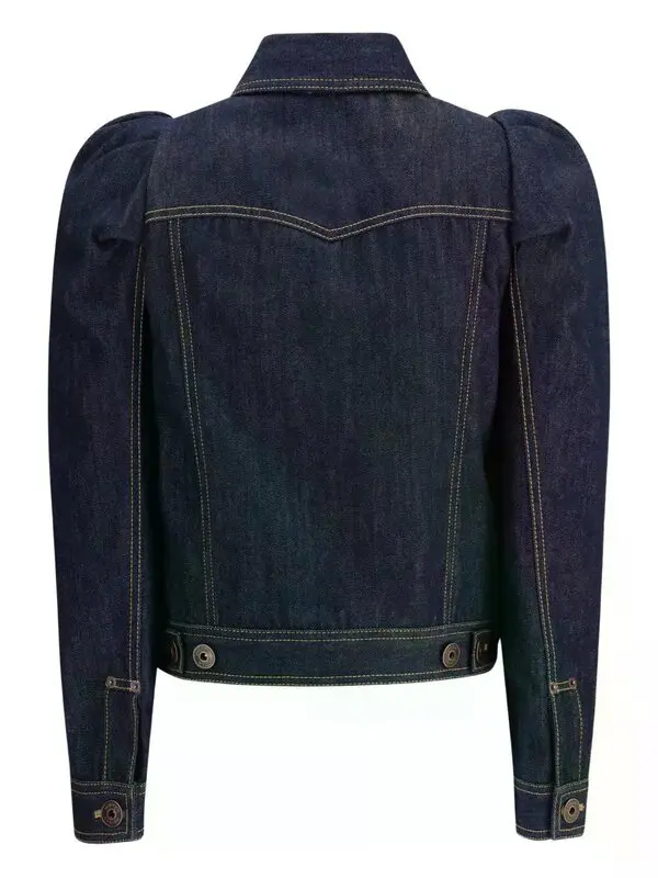 Alexander McQueen Pinched-shoulder Denim Jacket