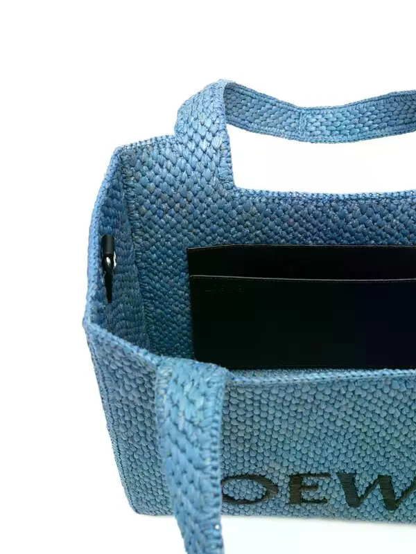Loewe Medium Font Tote Bag - Blue