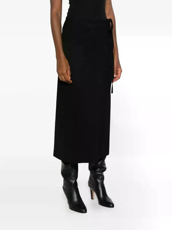 DUNST Wrap-tie Midi Skirt