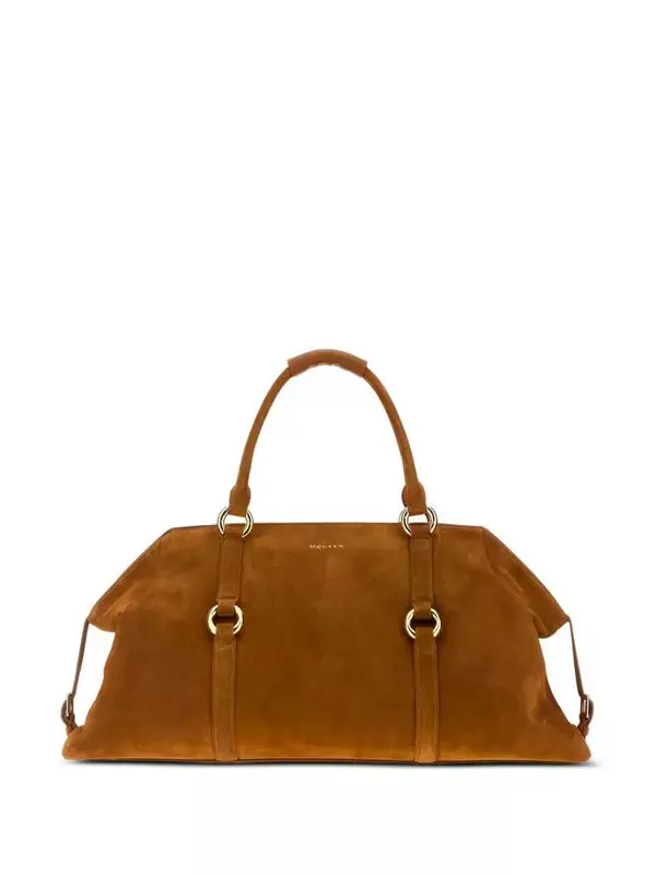 Alexander McQueen Maxi Farringdon Suede Tote Bag - Brown