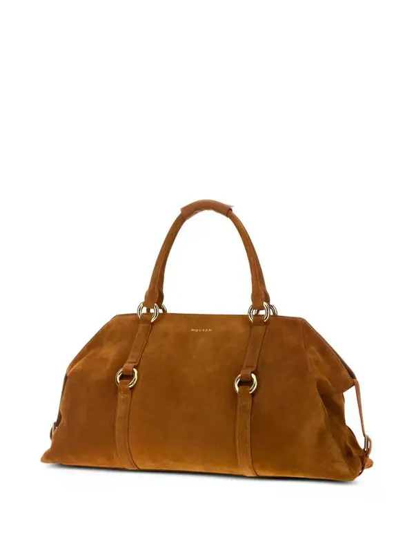 Alexander McQueen Maxi Farringdon Suede Tote Bag - Brown