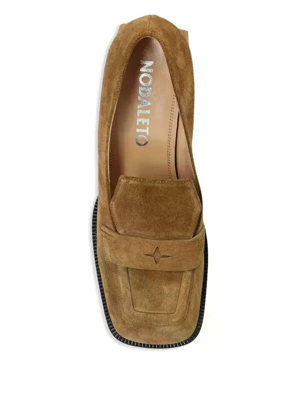NODALETO 50mm Bulla Cara Loafers - Brown