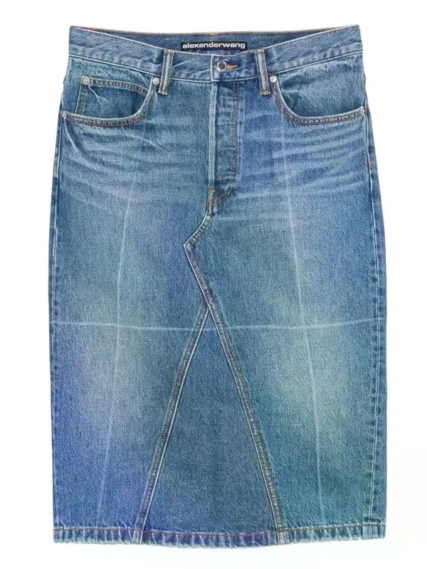 Alexander Wang Denim Midi Skirt - Blue