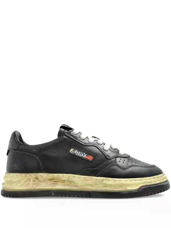 AUTRY Leather Distressed-sole Sneakers