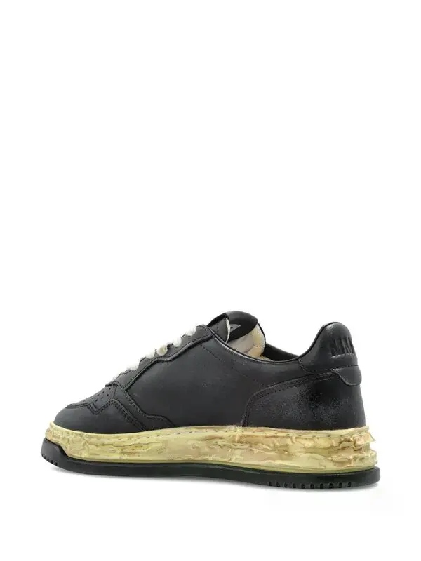 AUTRY Leather Distressed-sole Sneakers