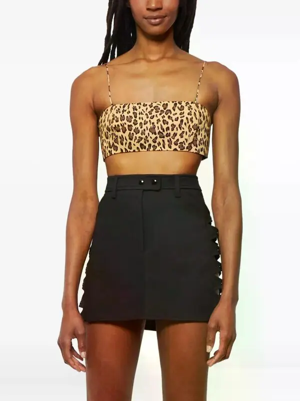 Adam Lippes Leopard-print Bandeau Top - Neutrals