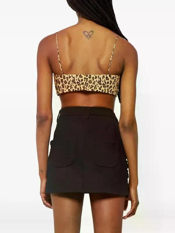 Adam Lippes Leopard-print Bandeau Top - Neutrals