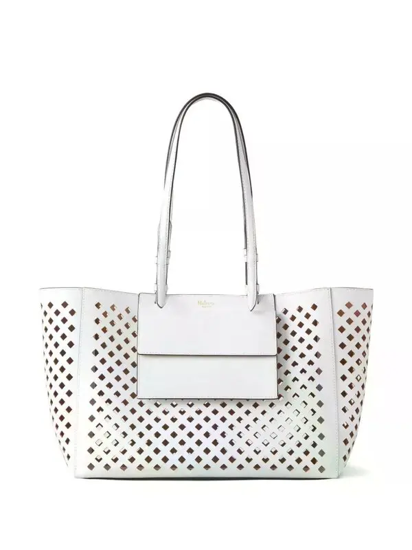 Mulberry Leather Tote Bag - White