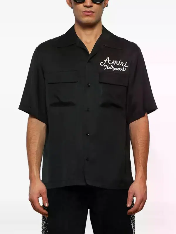 Amiri Logo-print Shirt - Black