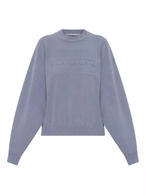 Alexander Wang Logo-embossed Jumper - Blue