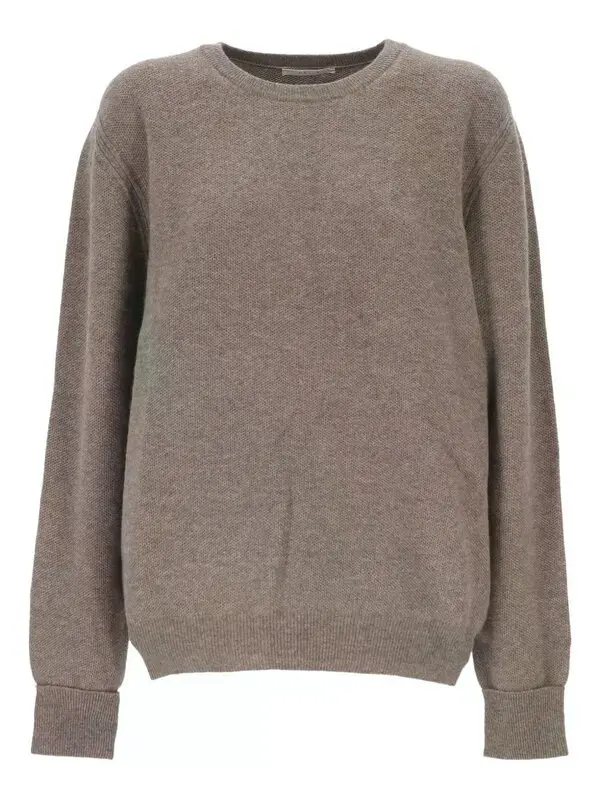 OLIVER LATTUGHI Cashmere Crew Neck Sweater - Neutrals