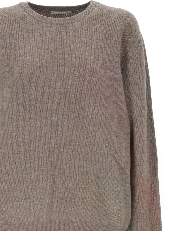 OLIVER LATTUGHI Cashmere Crew Neck Sweater - Neutrals