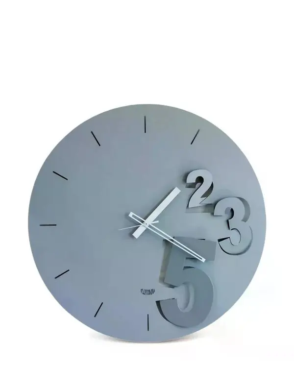ARTI & MESTIERI Number-detail Wall Clock - Grey